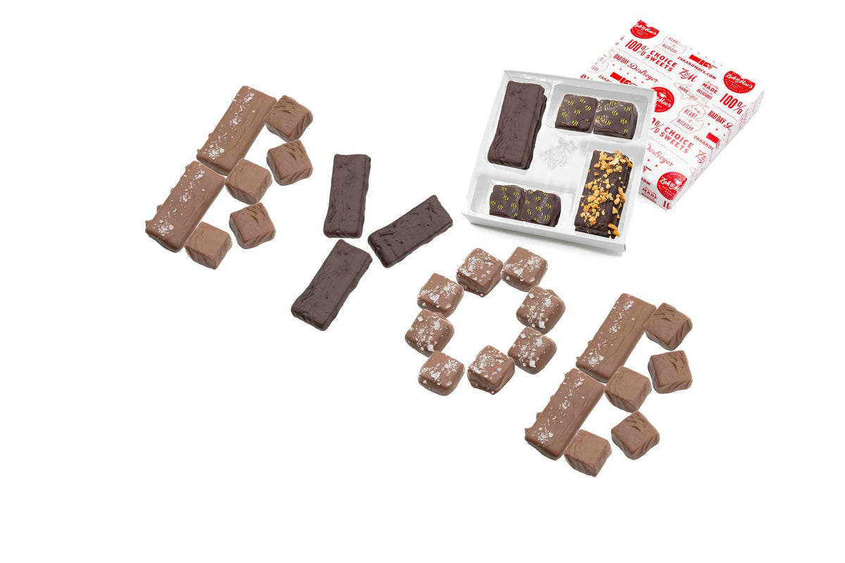 BYOB - 4 Caramels + 4 Toffee – Zak & Mac's Chocolate Haus