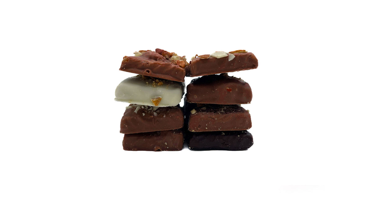 The Nutty One Toffee Box - 8 Count -- Zak & Mac's Chocolate Haus